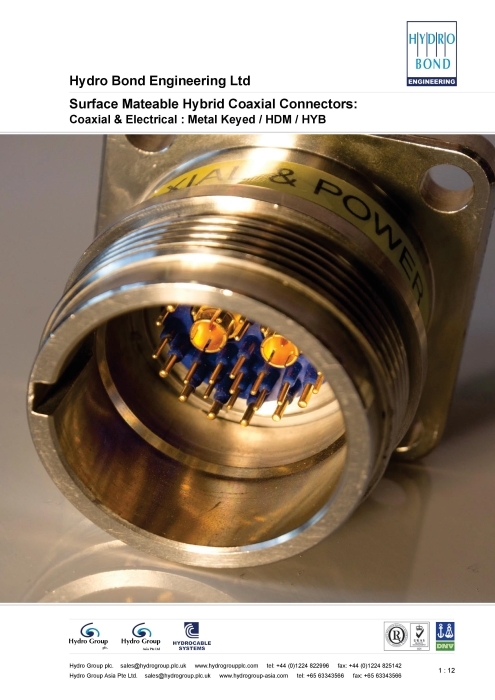 HYDRO BOND ENGINEERING社製Surface Mateable Hybrid Coaxial Connectors ...