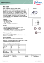 NチャネルパワーMOSFET 650V CoolMOS C7シリーズ | インフィニオン テクノロジーズ ジャパン(株) | 製品ナビ